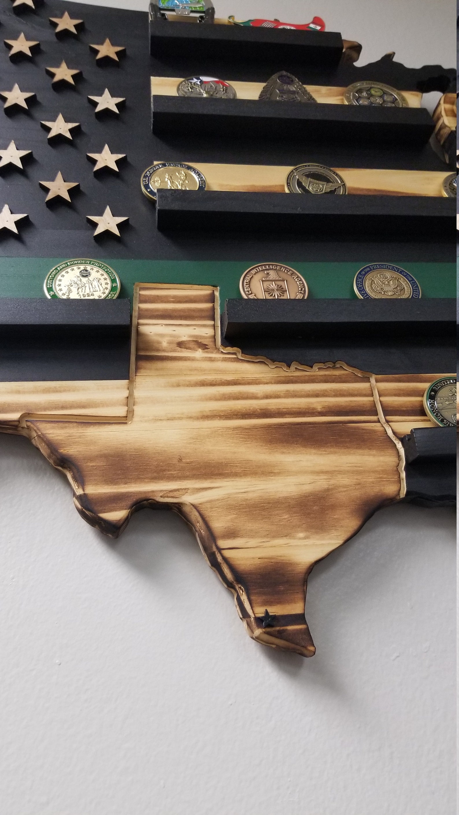 United States Flag Challenge Coin Display and Poker Chip - Etsy