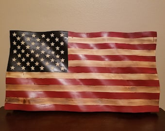 Waving Flag Wood - Etsy