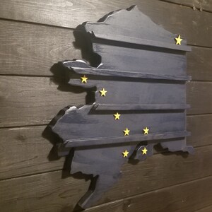 Alaska Flag Challenge Coin Holder and Poker Chip Display in the Shape ...
