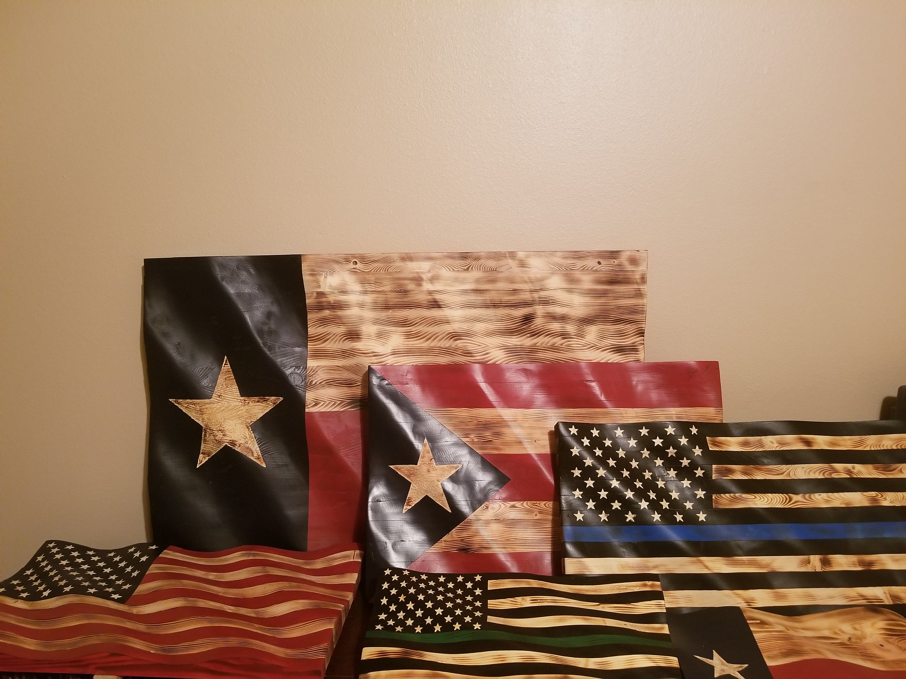 Wood Texas Flag 3d Wavy DPS Trooper Gift Waving Texan | Etsy