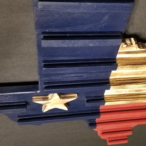 Texas Flag Challenge Coin Holder and Poker Chip Display in the Shape of ...