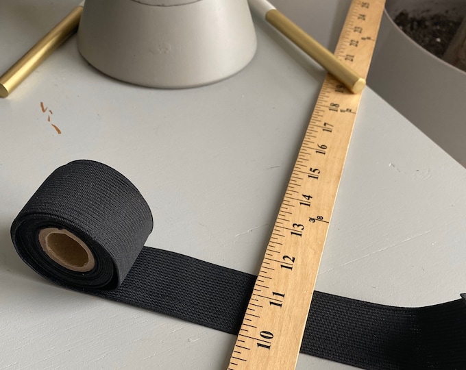 1.5 Inch 38mm Wide Waistband Elastic, Ethnic Pattern Black Elastic Trim ...