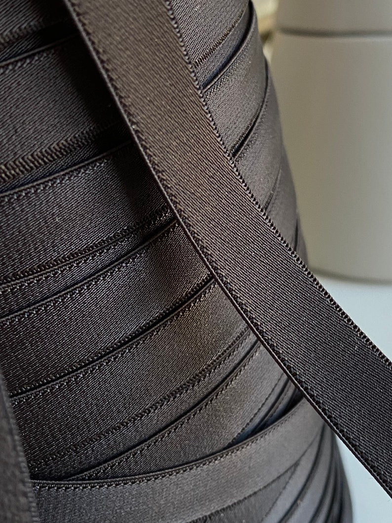 Satin 1/2” Inches Black Satin Bra Strap ELASTIC Superb Quality 1, 5 or ...