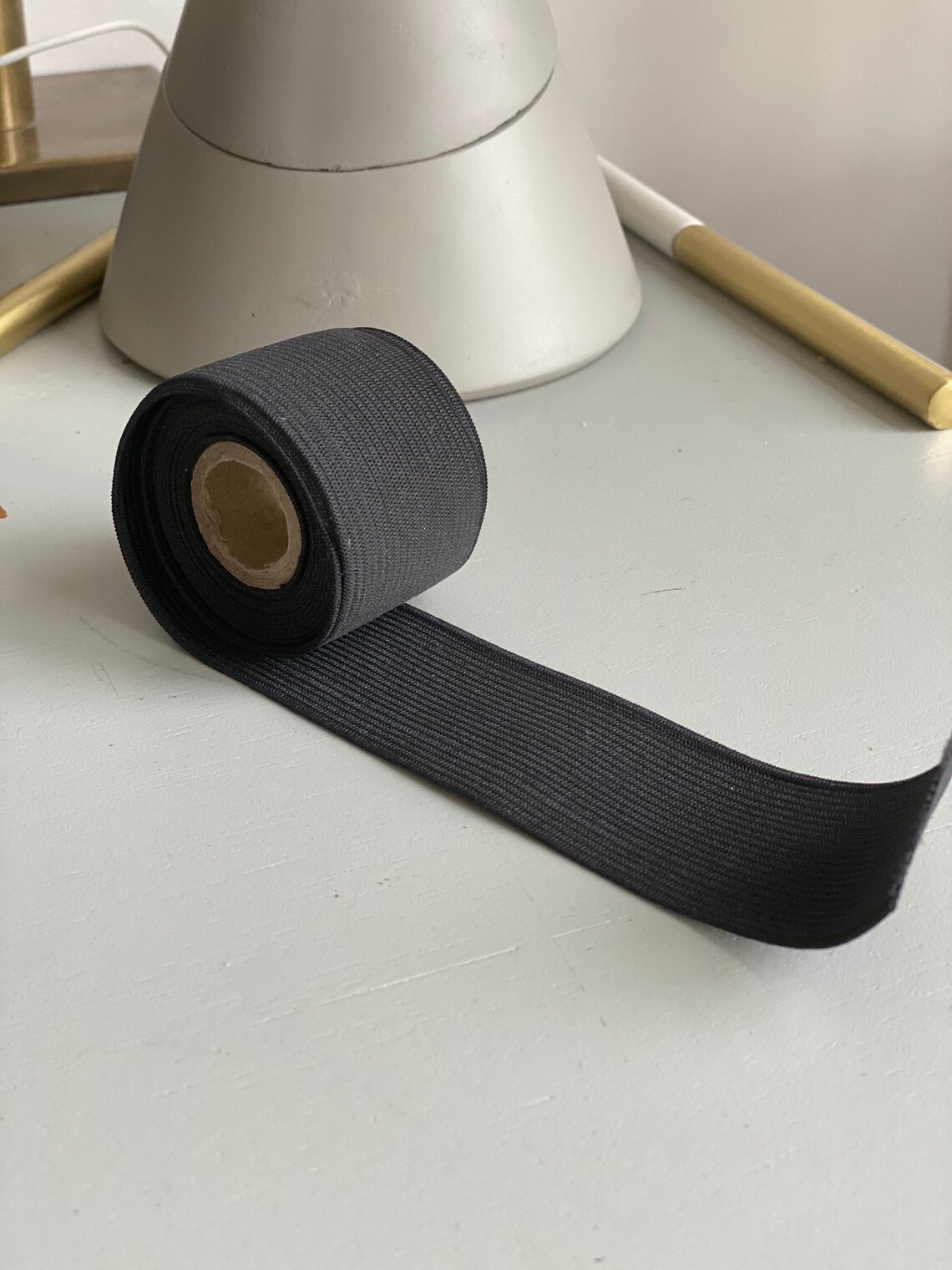 Elastic 1.5” Inch Wide Black Elastic Trim/ Black Elastic / Waistband ...