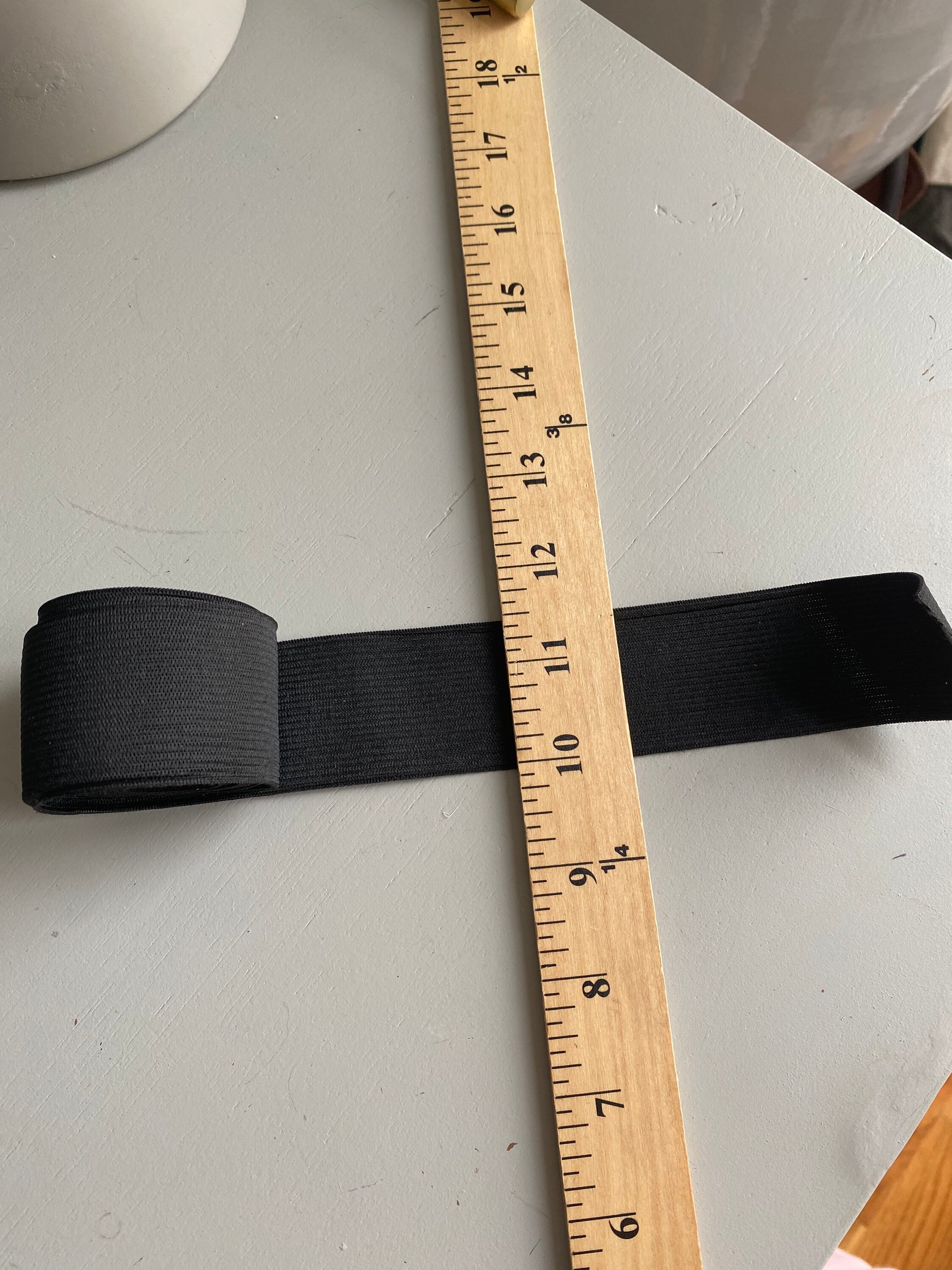 Elastic 1.5” Inch Wide Black Elastic Trim/ Black Elastic / Waistband ...