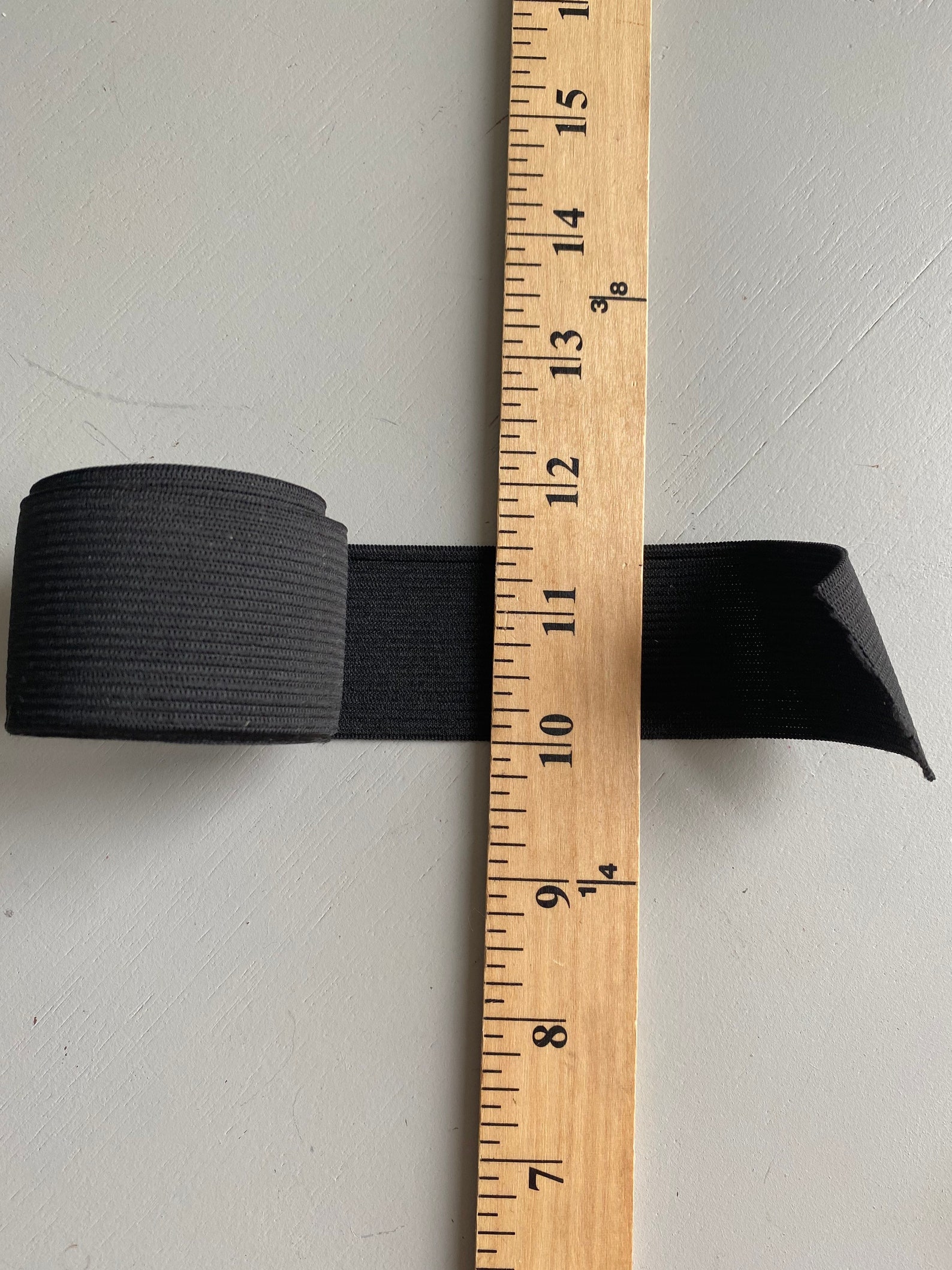 Elastic 1.5” Inch Wide Black Elastic Trim/ Black Elastic / Waistband ...
