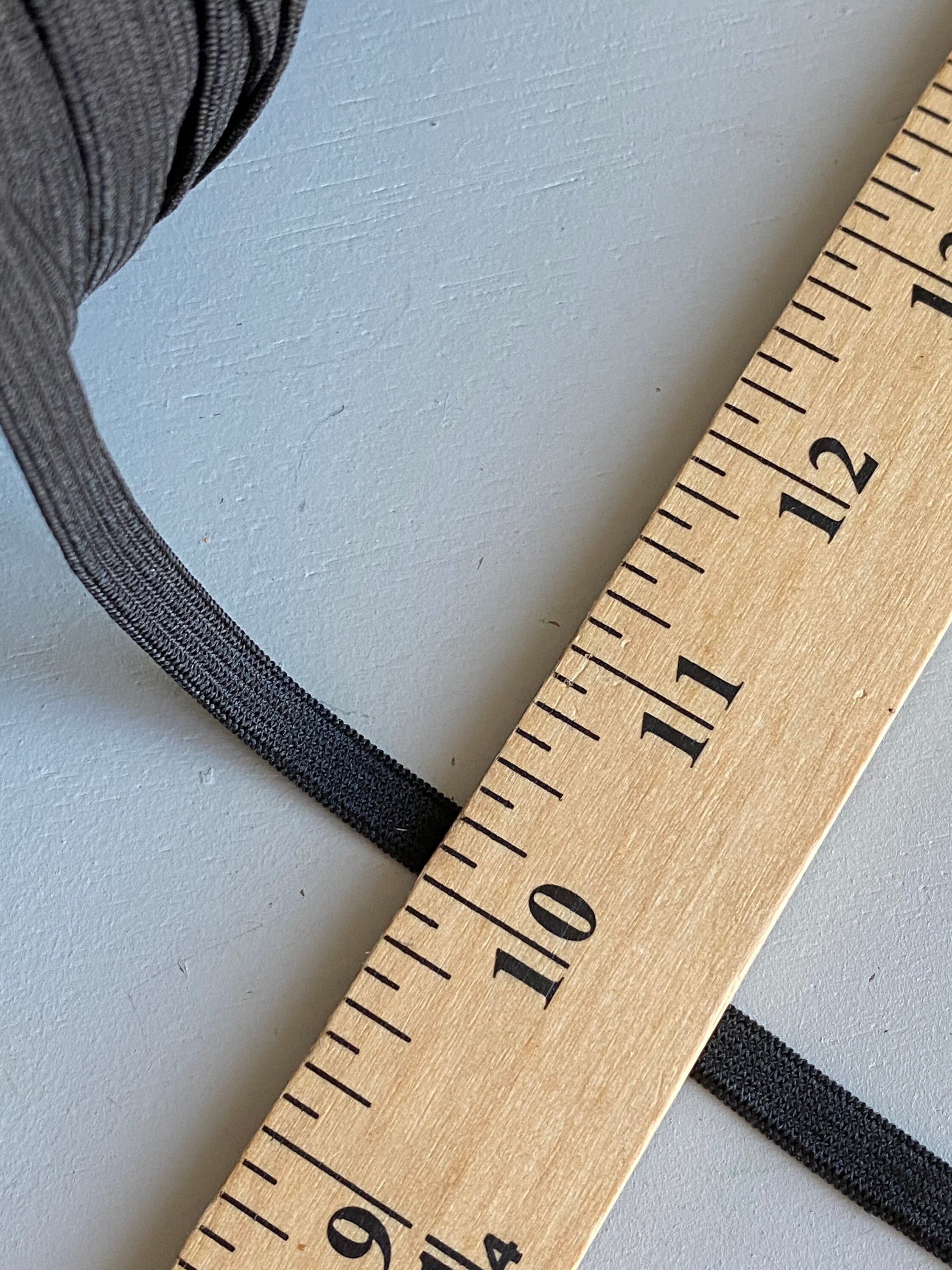 Elastic 1/4” Inches Wide Black Elastic Trim/ Black Elastic / Waistband ...