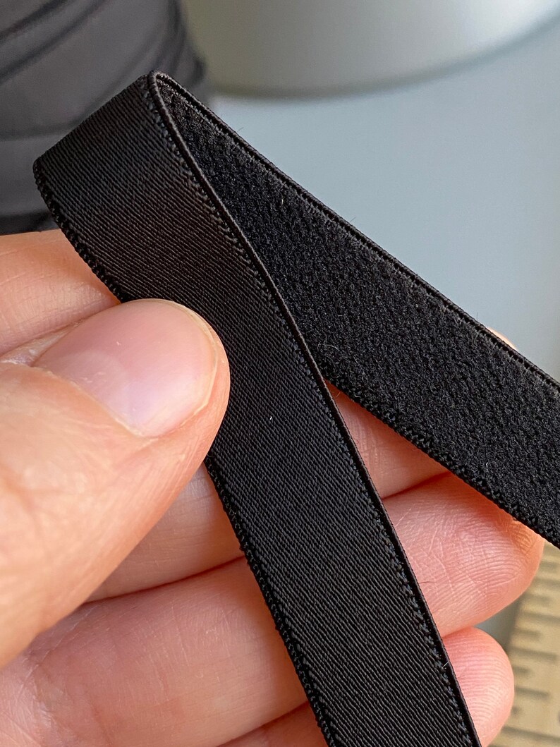 Satin 1/2” Inches Black Satin Bra Strap ELASTIC Superb Quality 1, 5 or ...