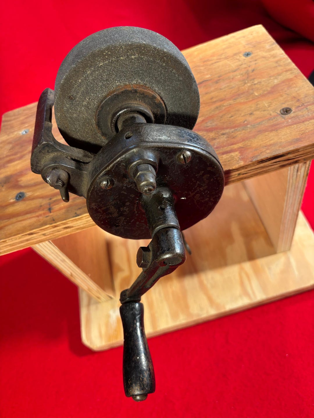 Antique Hand Operated Bench Mounted Grinding and Sharpening Wheel - Etsy