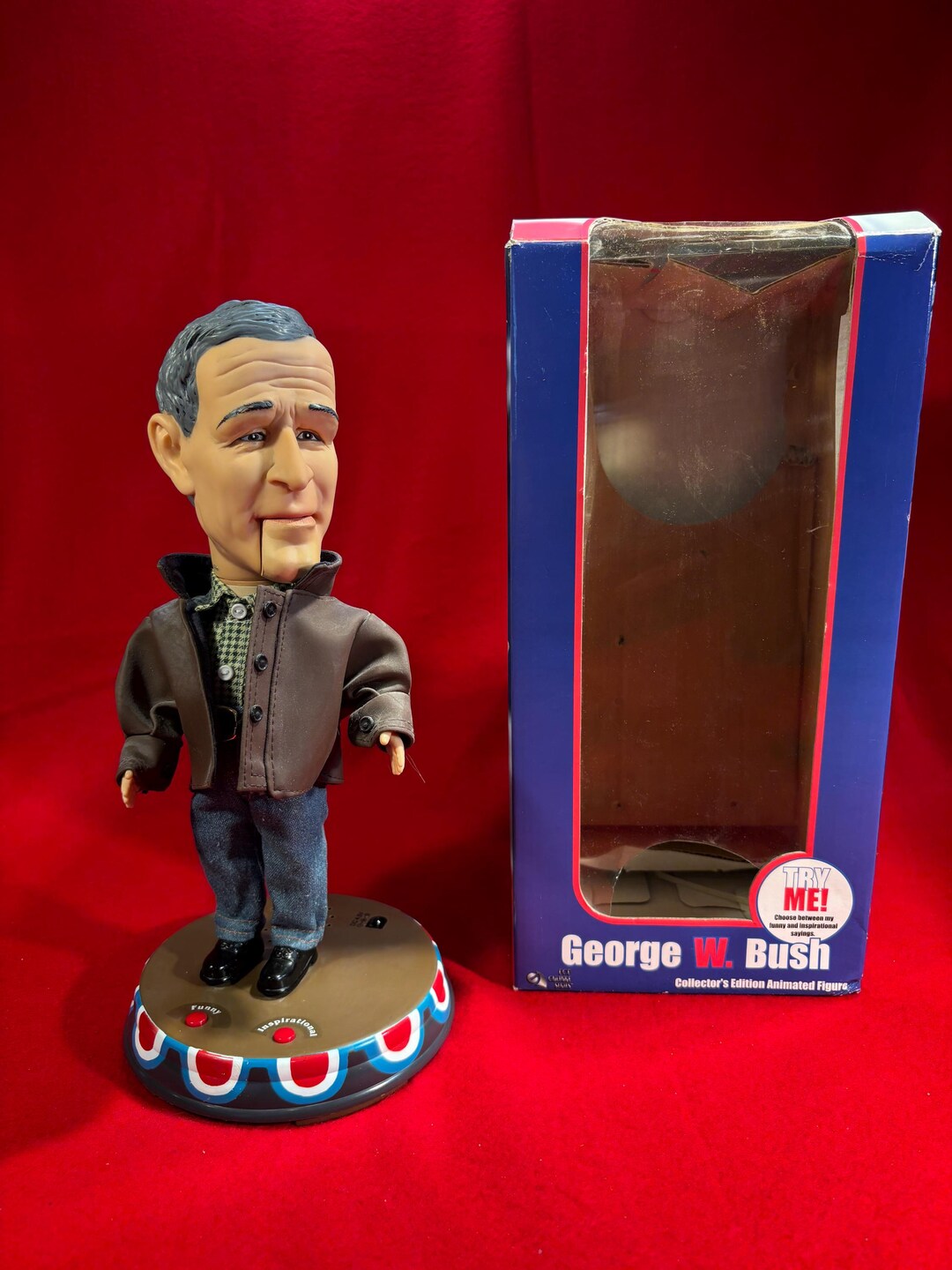 Vintage G. W. Bush Animated Talking Figure - Gemmy Industries 2003 Pop ...