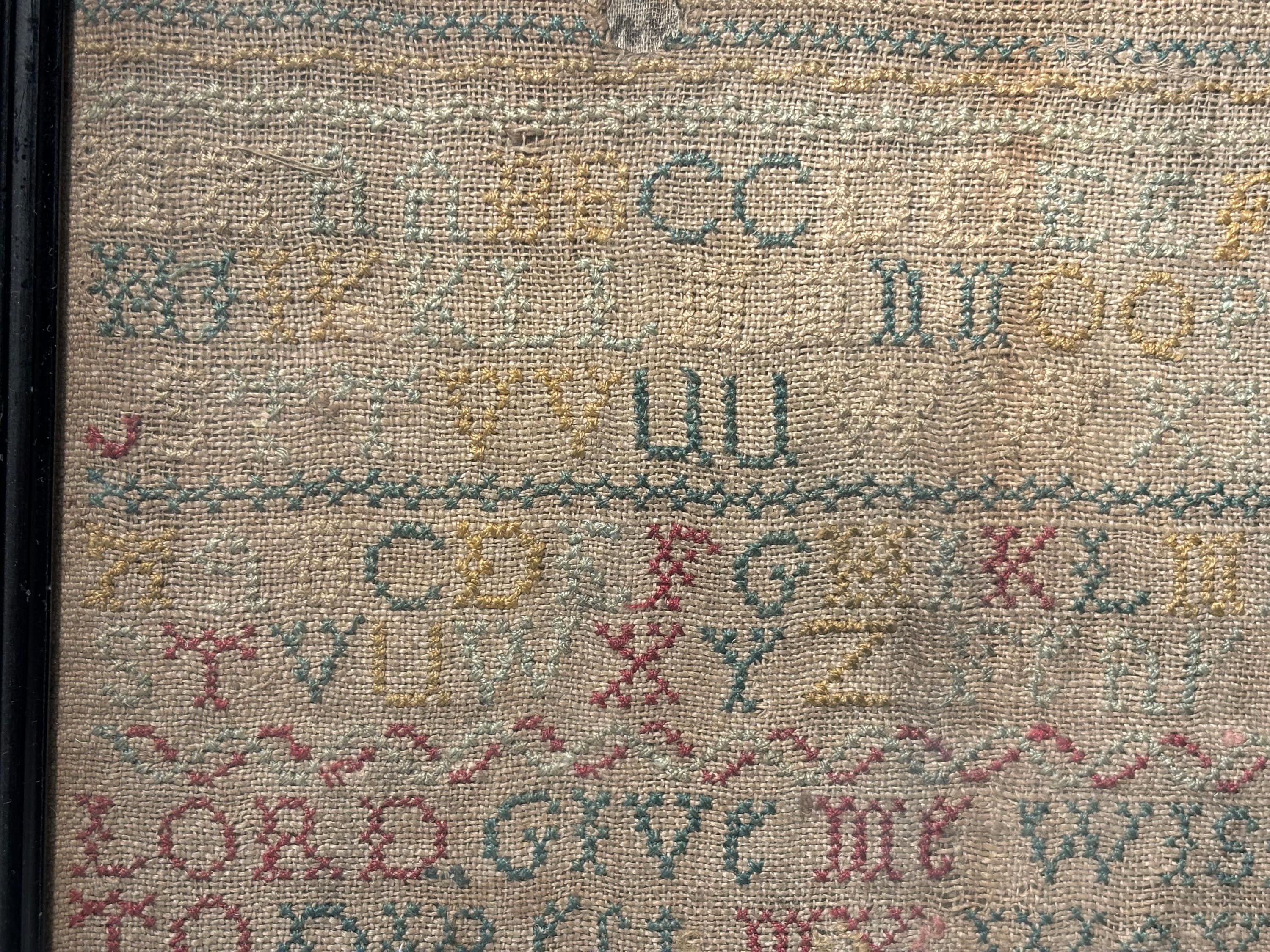 Antique 18th Century English Sampler Made by Elizabeth Ruston in Her ...