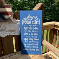 Personalized Porch Rules Sign: Custom Outdoor Decor - Etsy