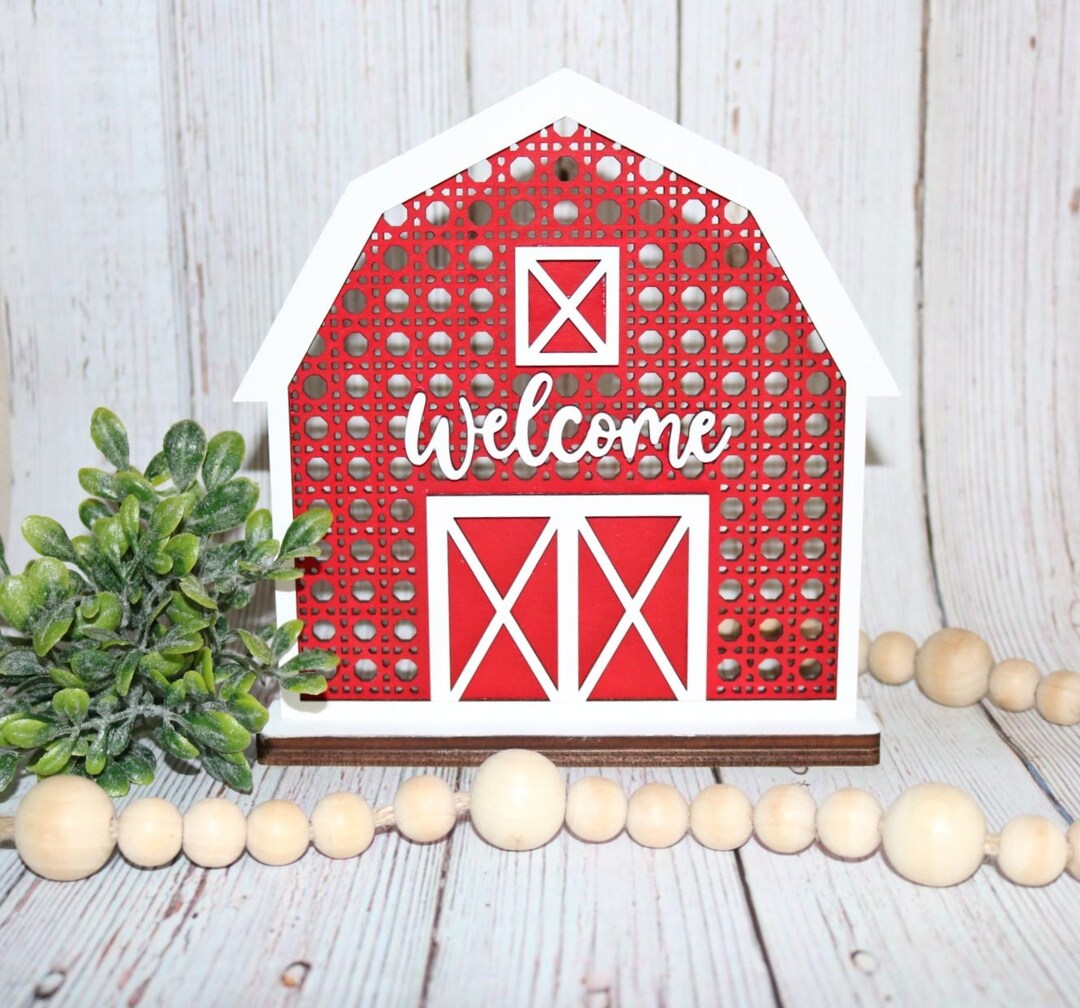 Rattan Barn Shelf Sitter - Etsy