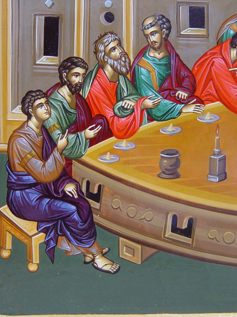 Last Supper Hand Painted Icon,orthodox Icon,iconography,orthodox Art ...