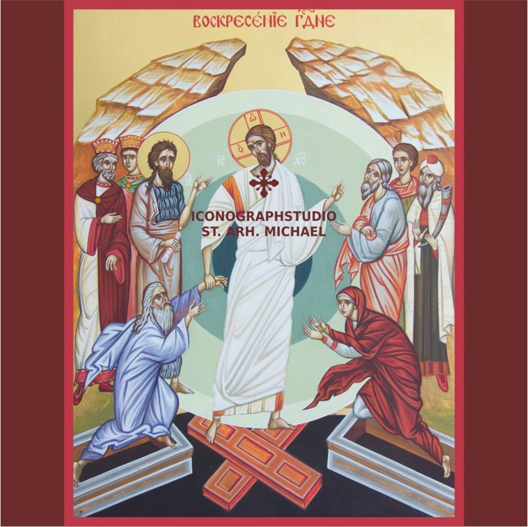 Resurrection Icon Divine Mercy Icon Holy Week Icon Jesusu - Etsy