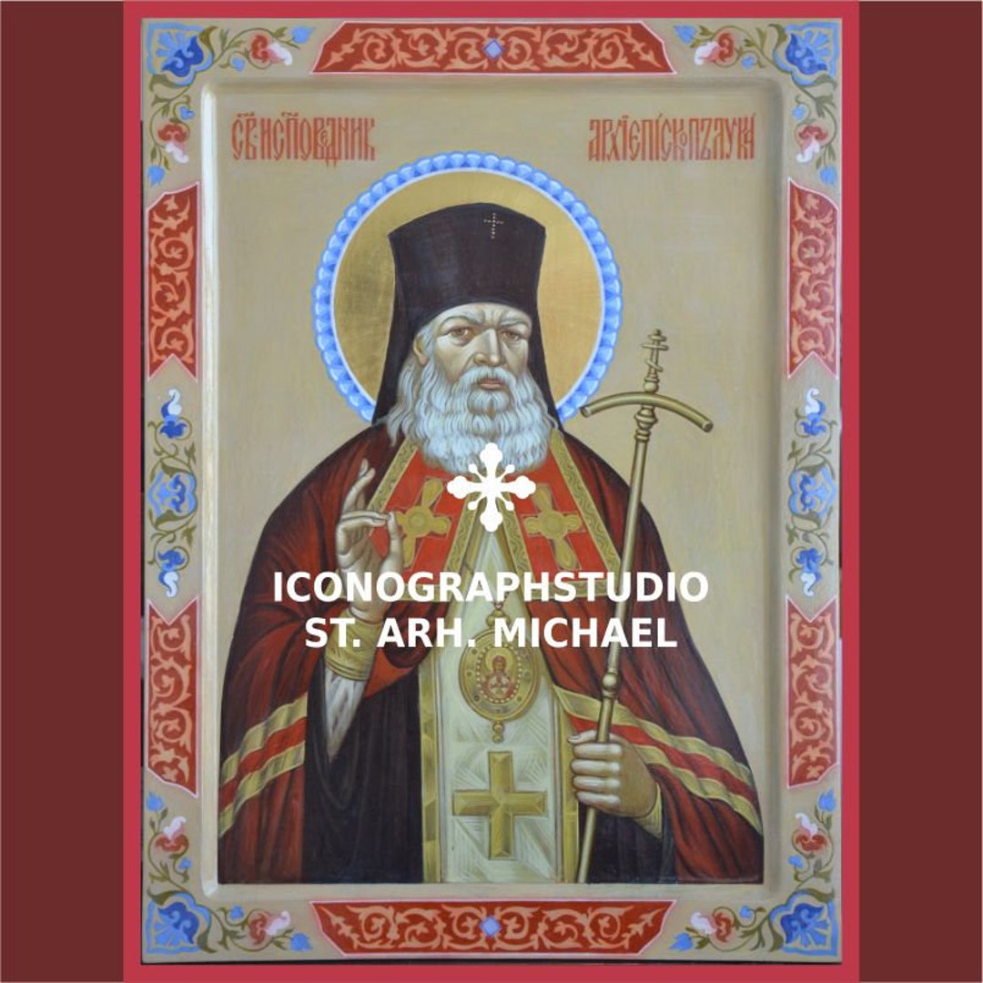 St Luke the Doctor Icon, Hand-painted Icon, St Luke the Healer, Surgeon ...