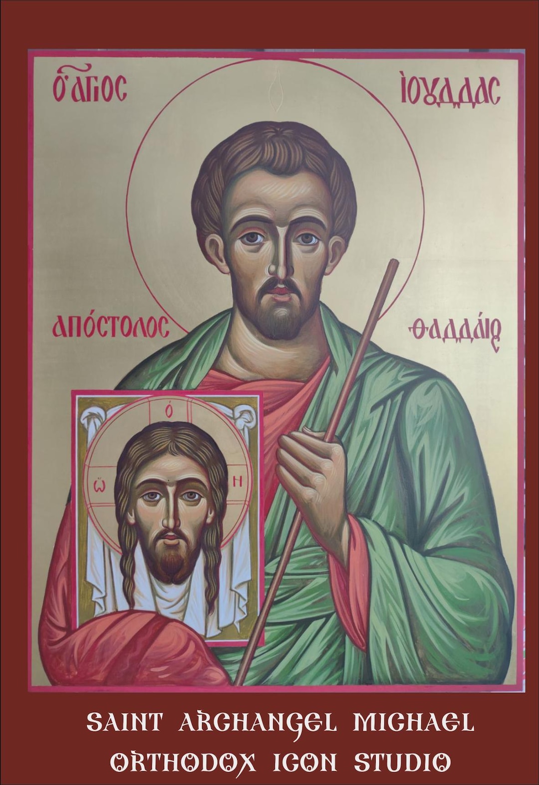 Saint Apostle Jude Thaddeus Hand-painted Icon, Apostles Icons, Orthodox ...