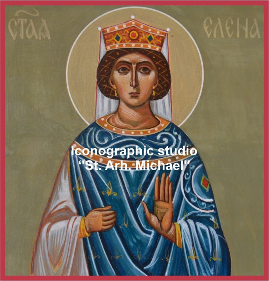 St. Helena Hand Painted Icon, Equal to Apostles, St. Empress Helena ...