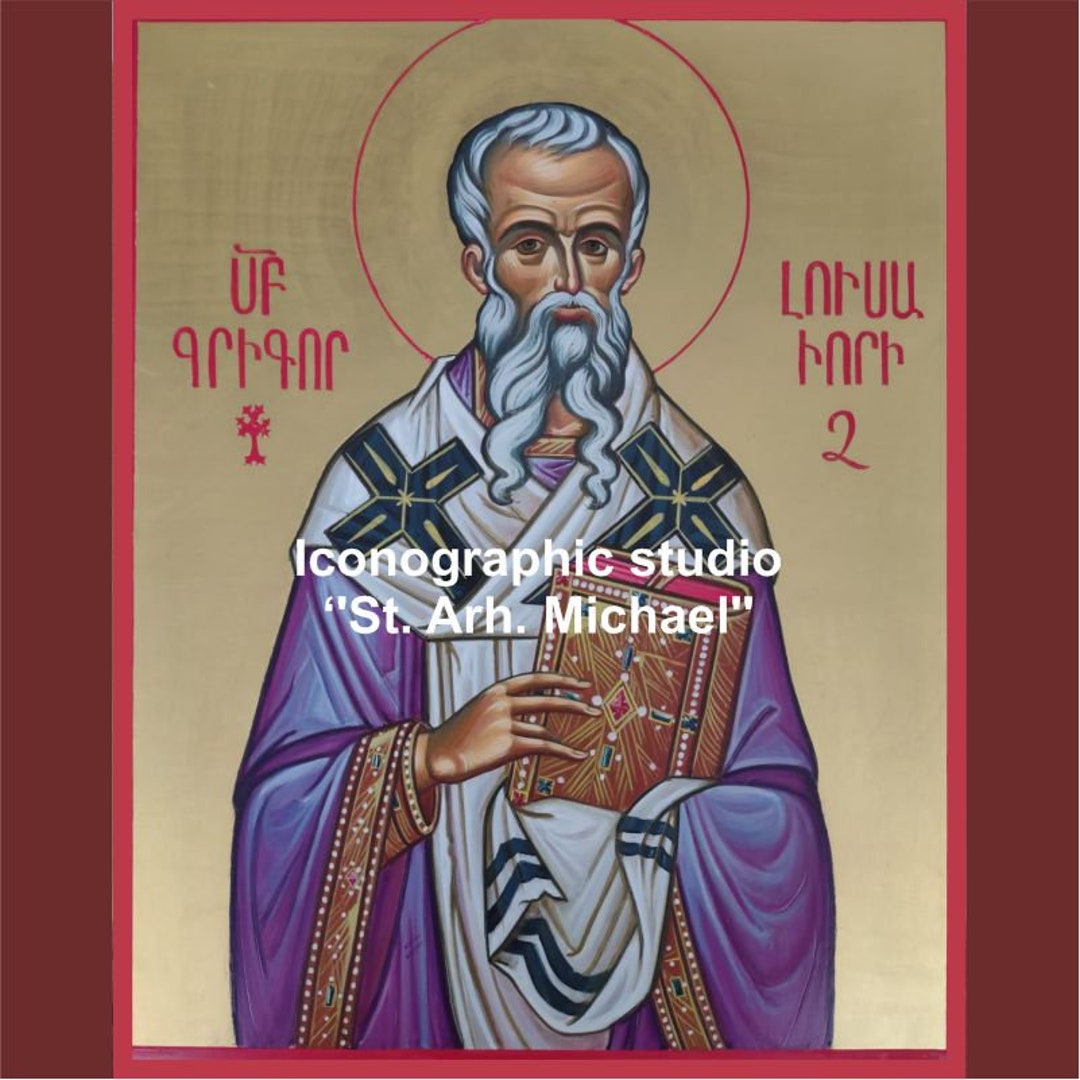St Gregory the Great Hand-painted Icon, St. Gregory Bishop of Great ...