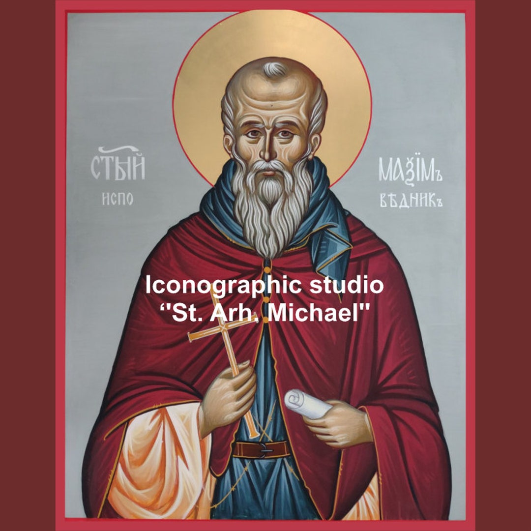St Maximus the Confessor, Hand Painted Icon, Christian Confessors, Icon ...