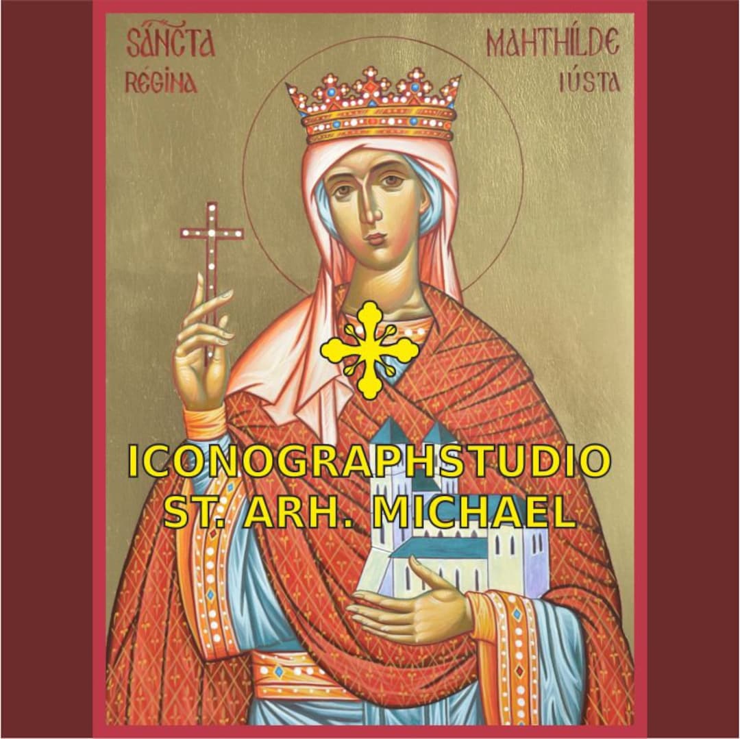 St Matilda Regina Hand Painted Icon,regina Matilda,santa Matilde,saint ...