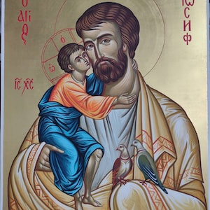 St. Joseph and Jesus Christ, Holy Family Icons, St. Joseph's Hand ...