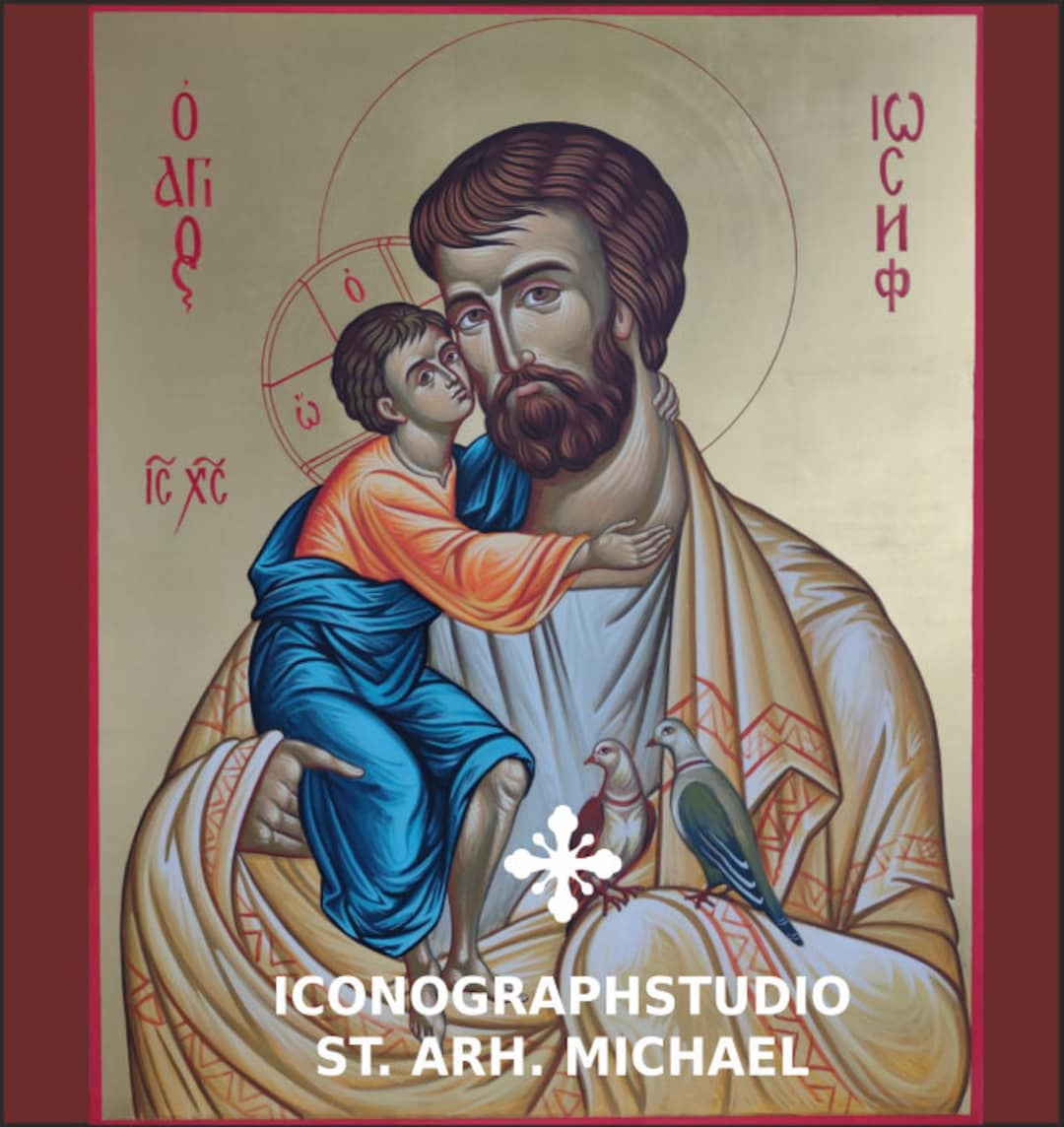 St. Joseph and Jesus Christ, Holy Family Icons, St. Joseph's Hand ...