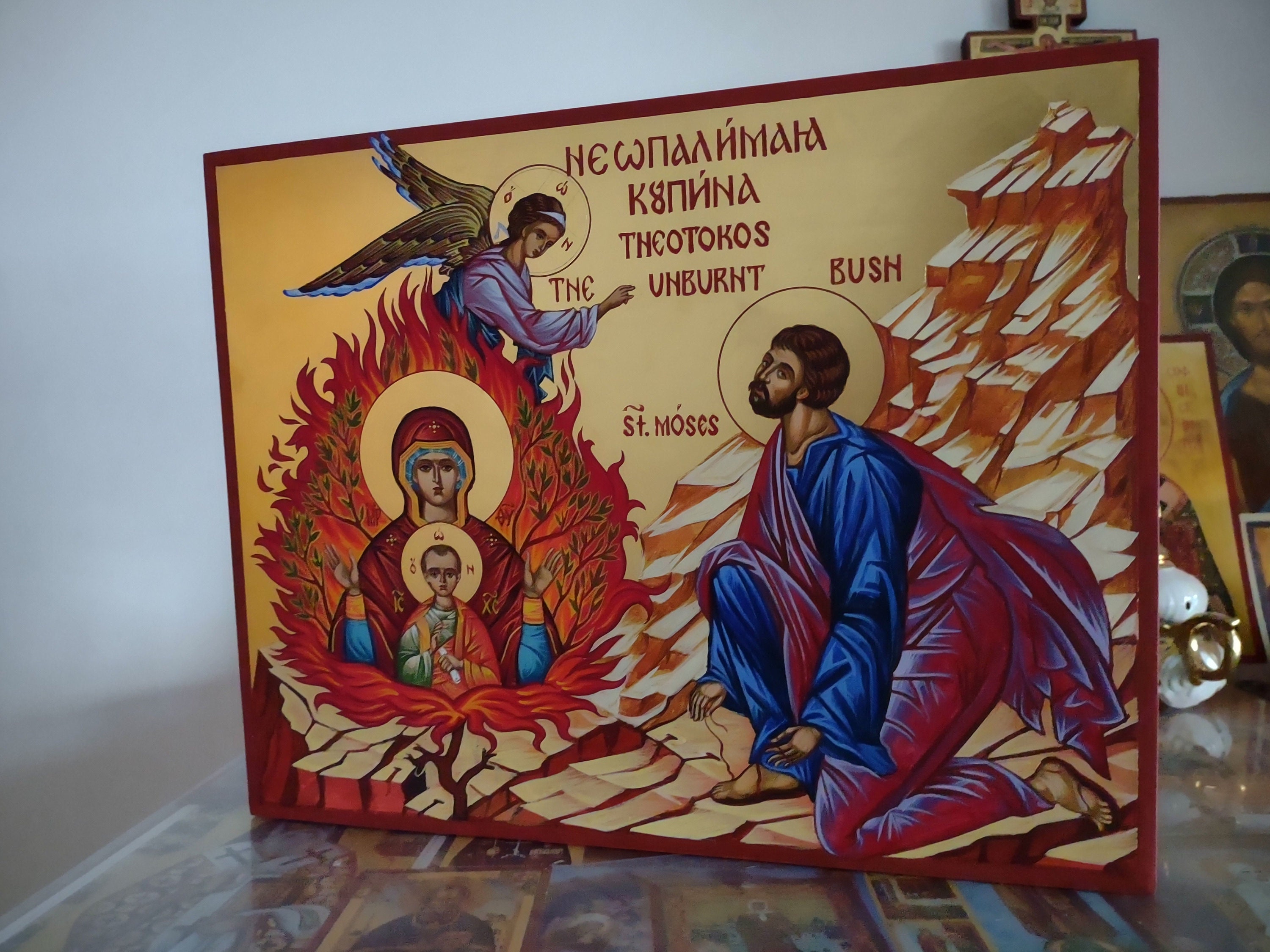 Moses Burning Bush Icon