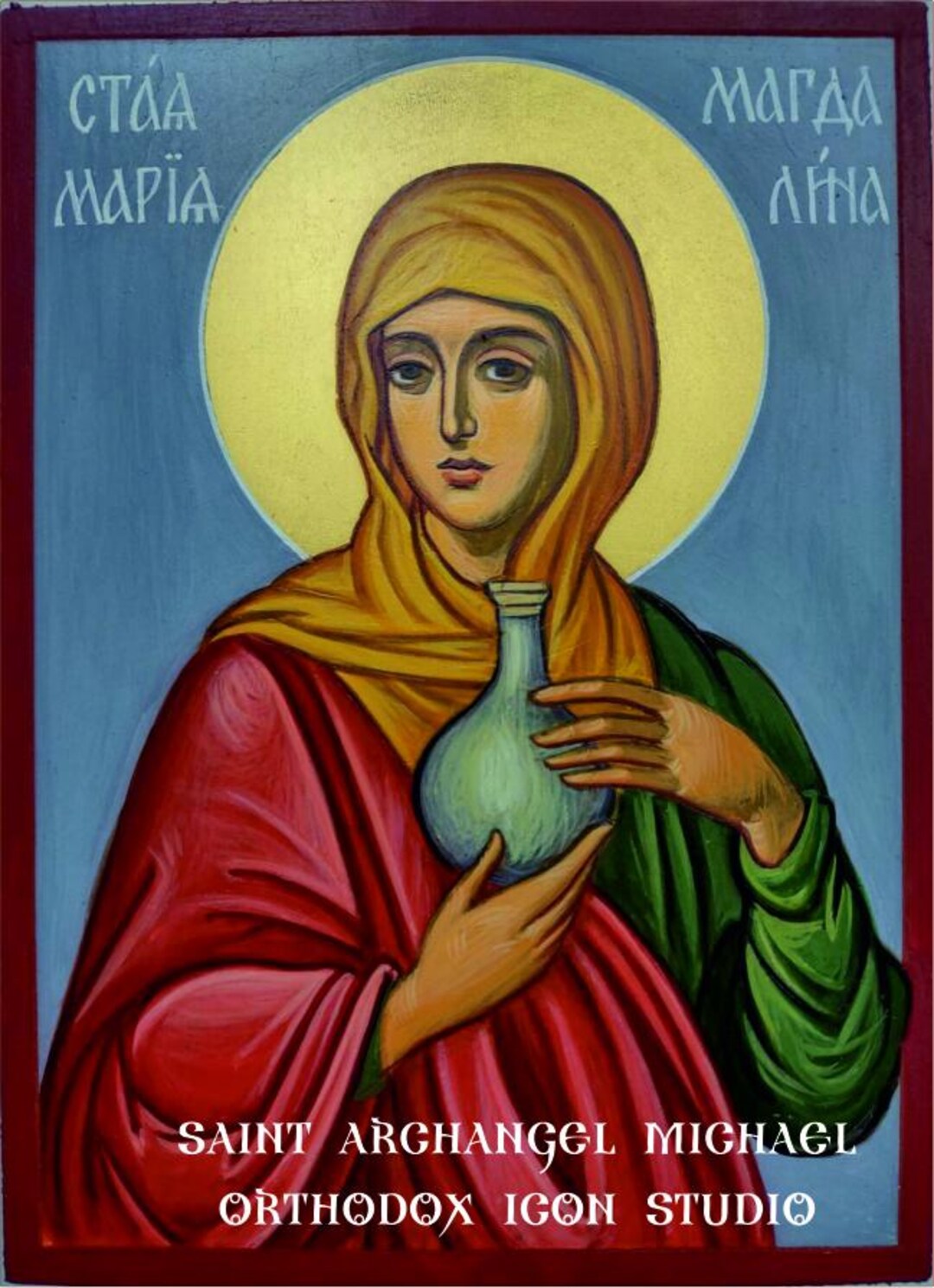 Mary Magdalene Hand-painted Icon, Mary of Magdala Icon, St Mary the ...