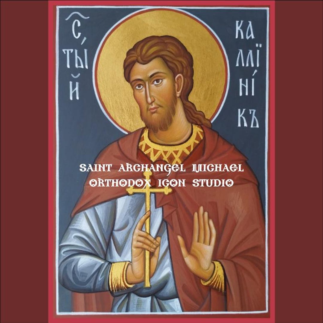 Saint Callinicus Hand-painted Iocn,orthodox Icon,name -day Gift ...