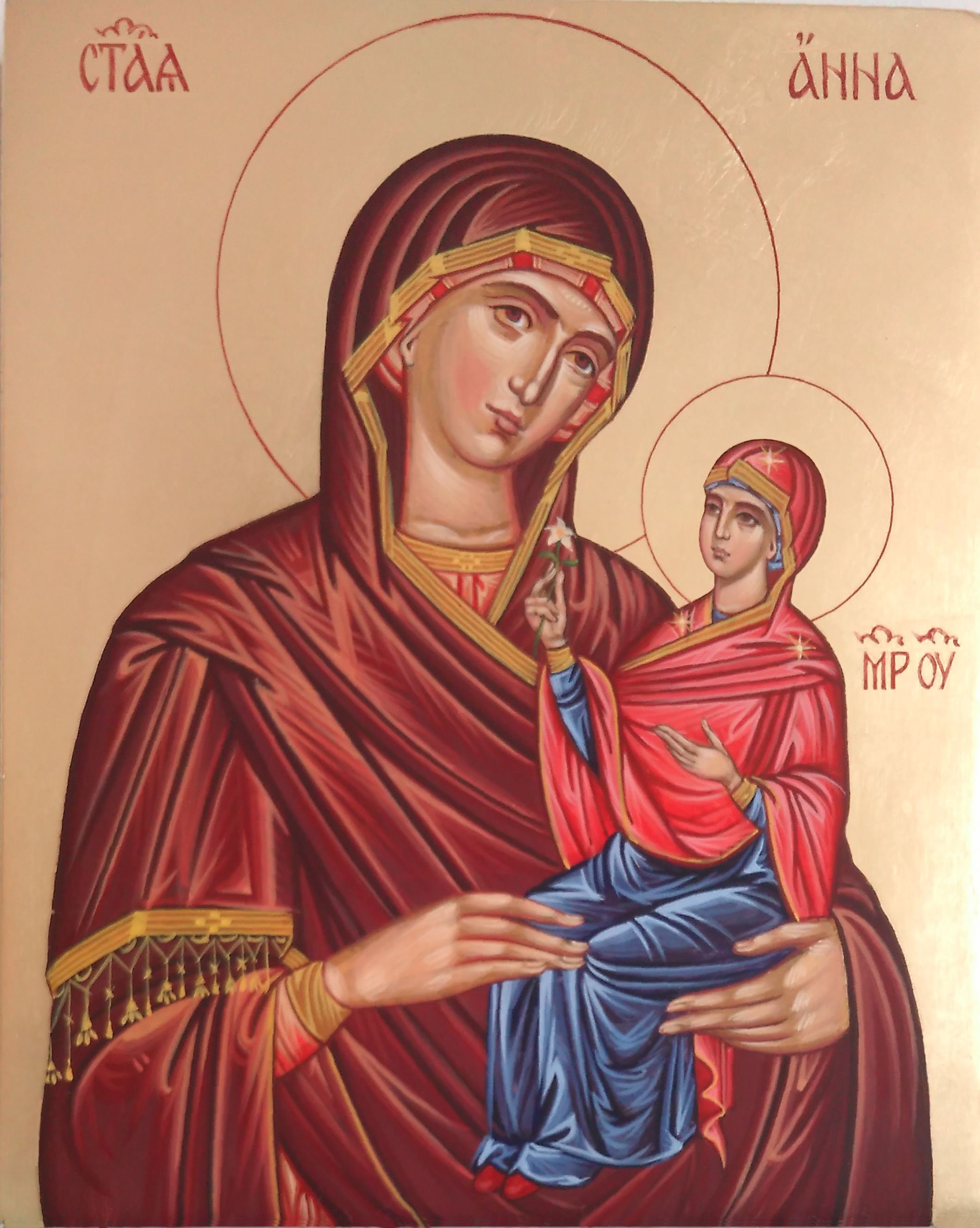 SAINT ANNA Orthodox icon hand-painted iconOrthodox saints | Etsy