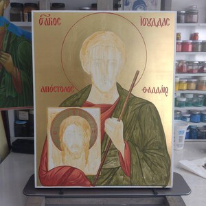 Hand-painted Saint Jude Thaddeus Icon: Byzantine Orthodox Art - Etsy