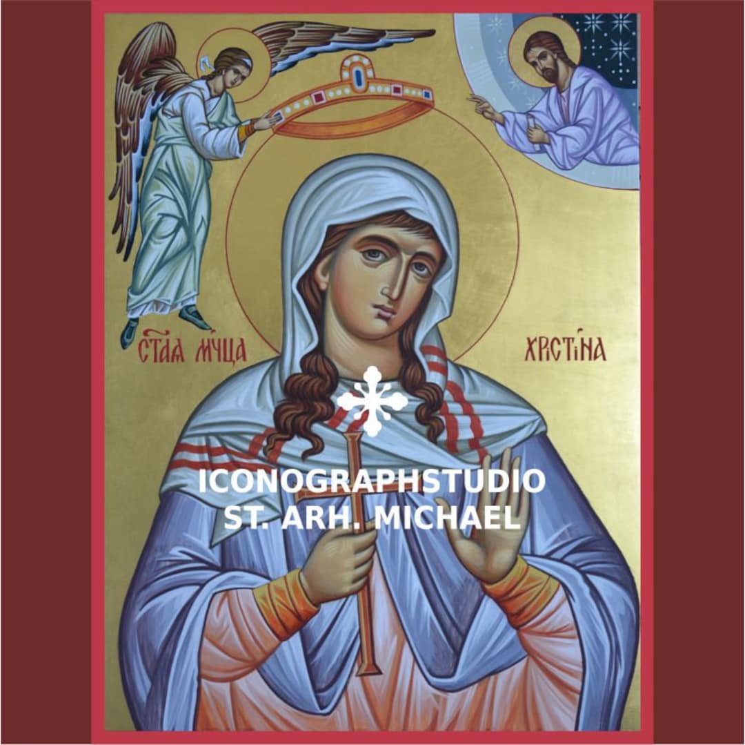Saint Christina of Tyre Hand Painted Icon, Great Martye Christina ...