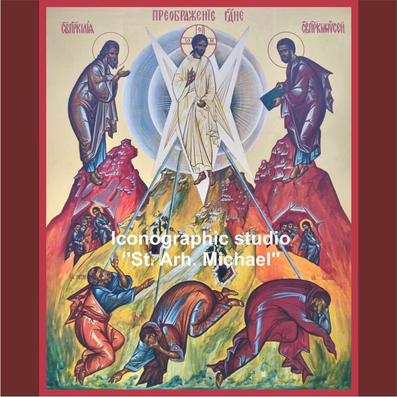 Transfiguration Hand Painted Icon,transfiguration of Christ,the Saviour ...