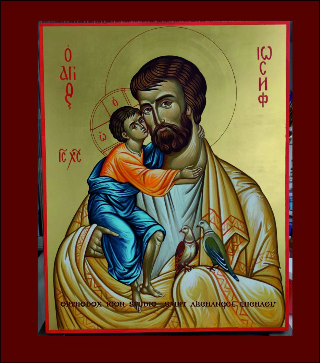 St. Joseph and Jesus Christ, Holy Family Icons, St. Joseph's Hand ...