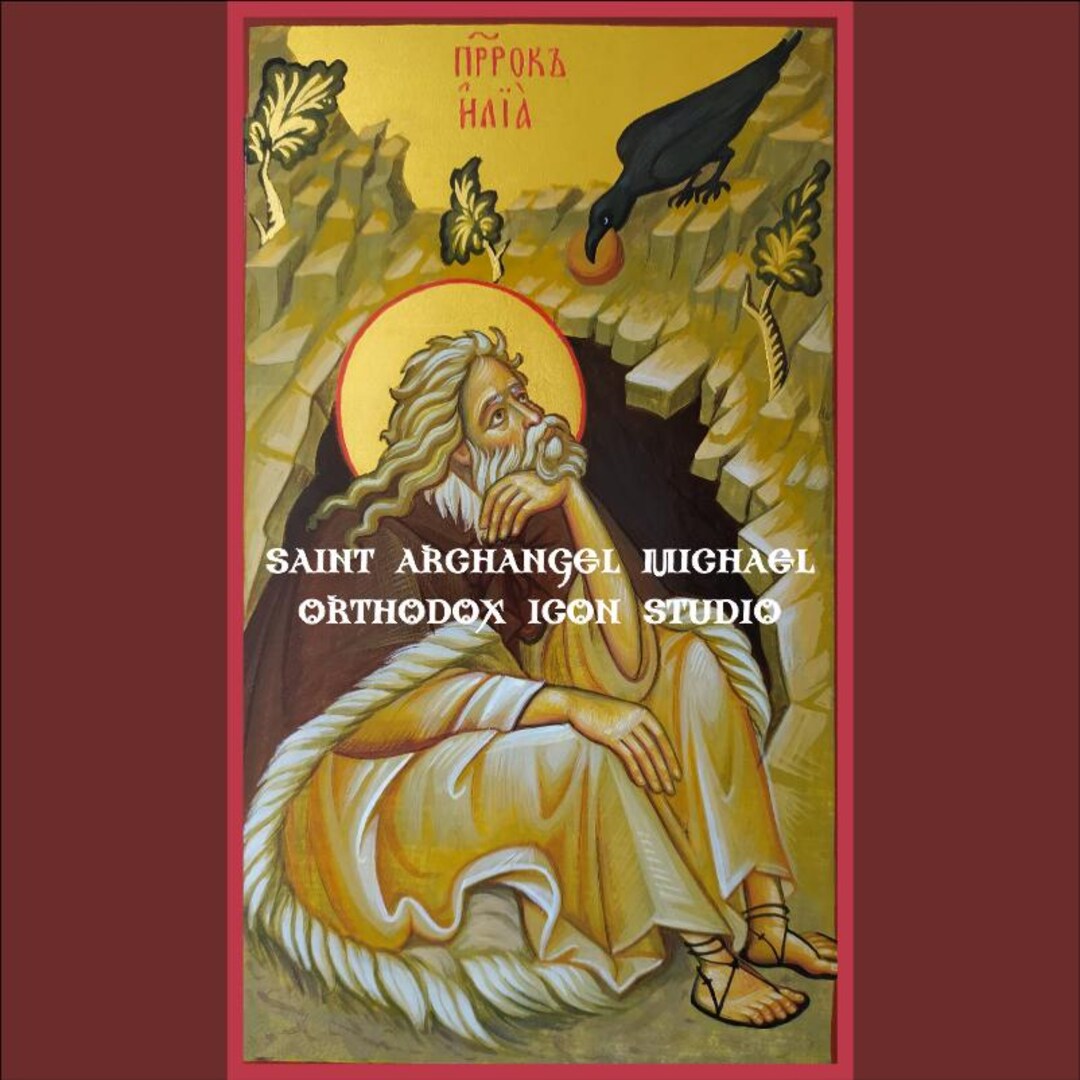 Prophet Elias Hand Painted Icon, Prophet Elija,elias Wonder Worker ...