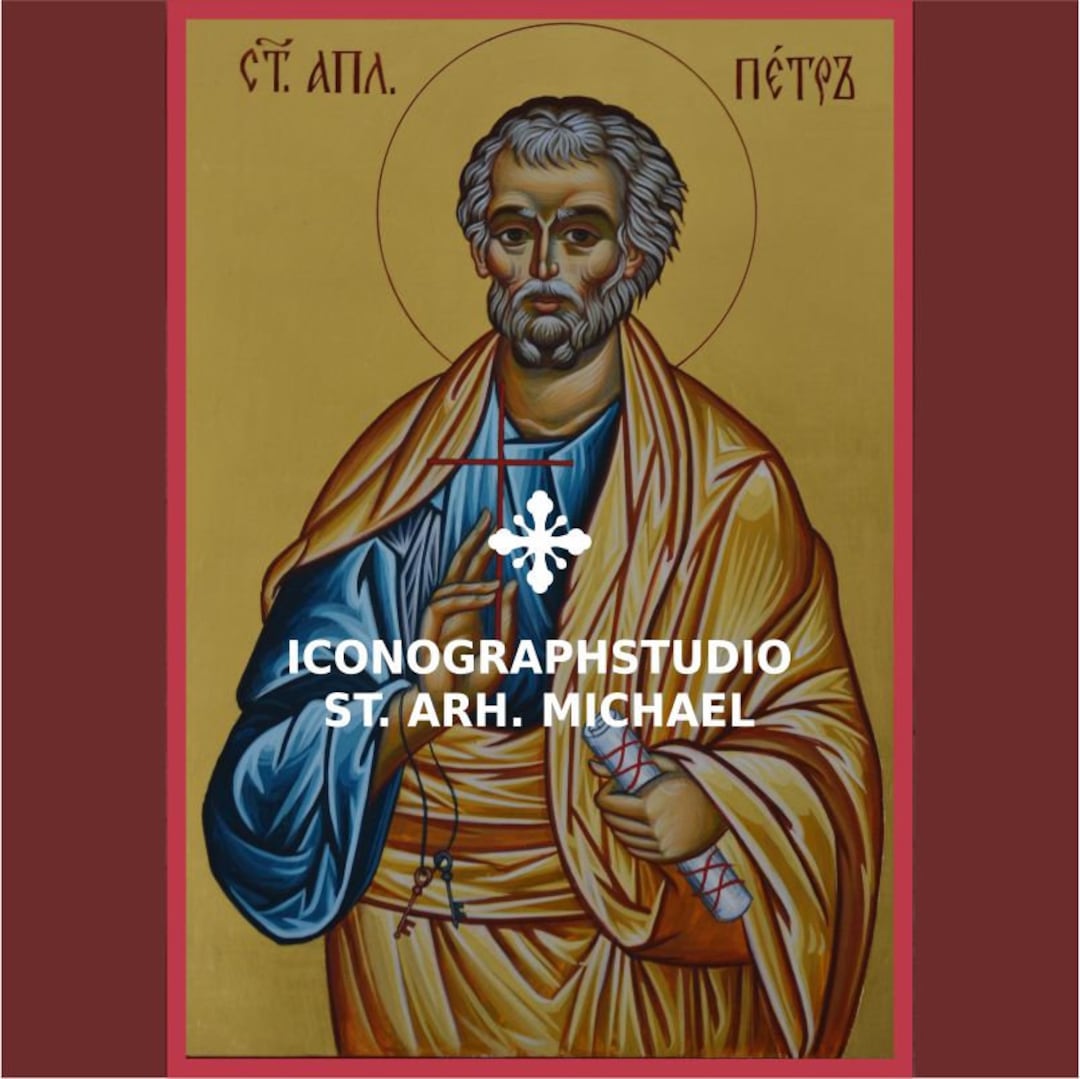 St. Peter the Apostle, Hand-painted Icon, St Apostle Peter, Orthodox ...