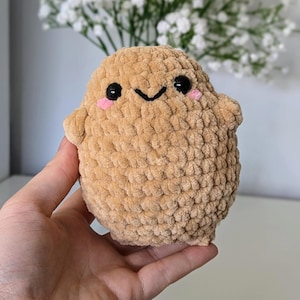 Potato Plush - Super Soft Cute Crochet Amigurumi - Cuddly Toy Stuffed ...
