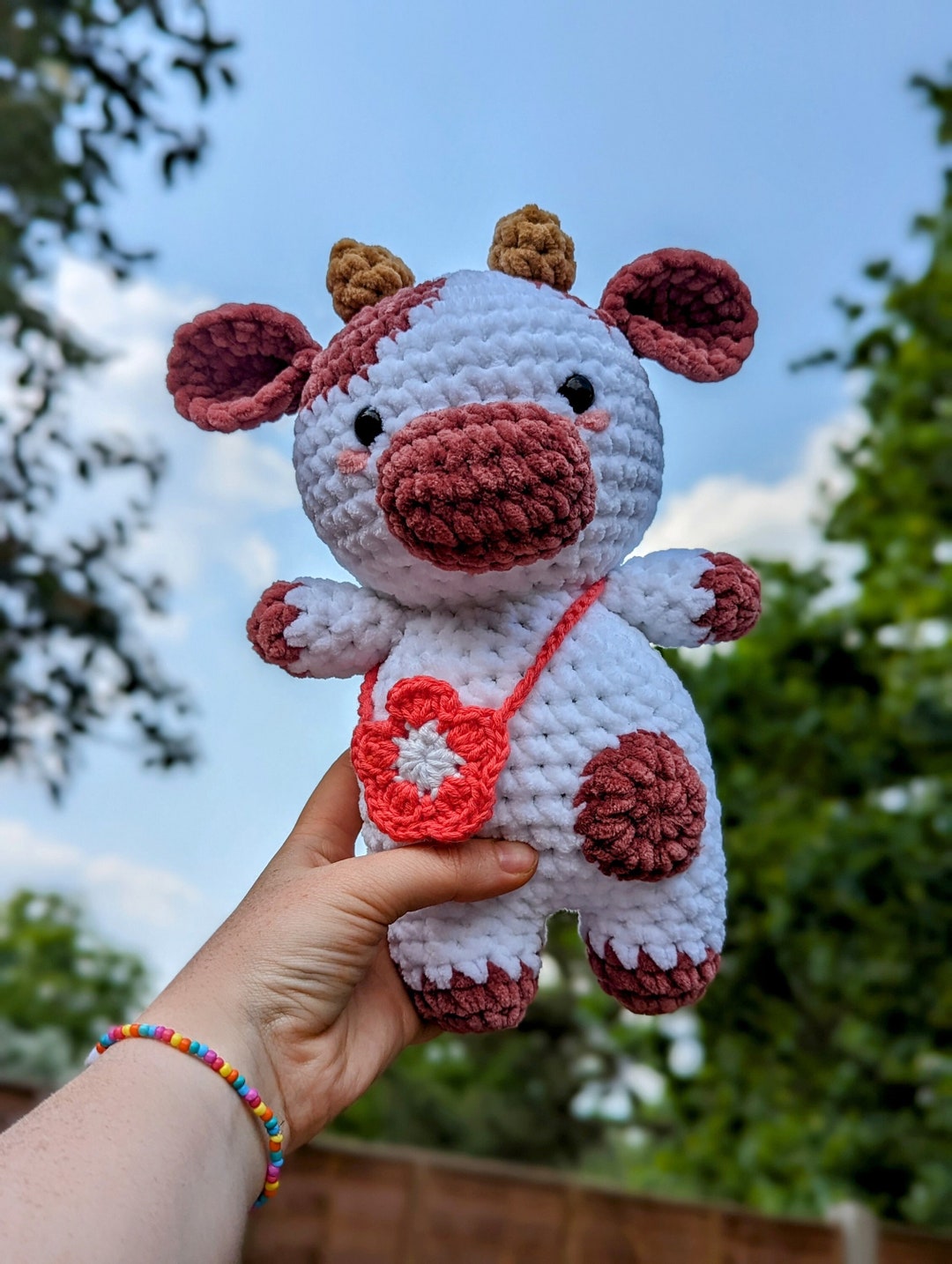 Rose - Cow Plush - Super Soft Cute Crochet Amigurumi - Cuddly Toy ...