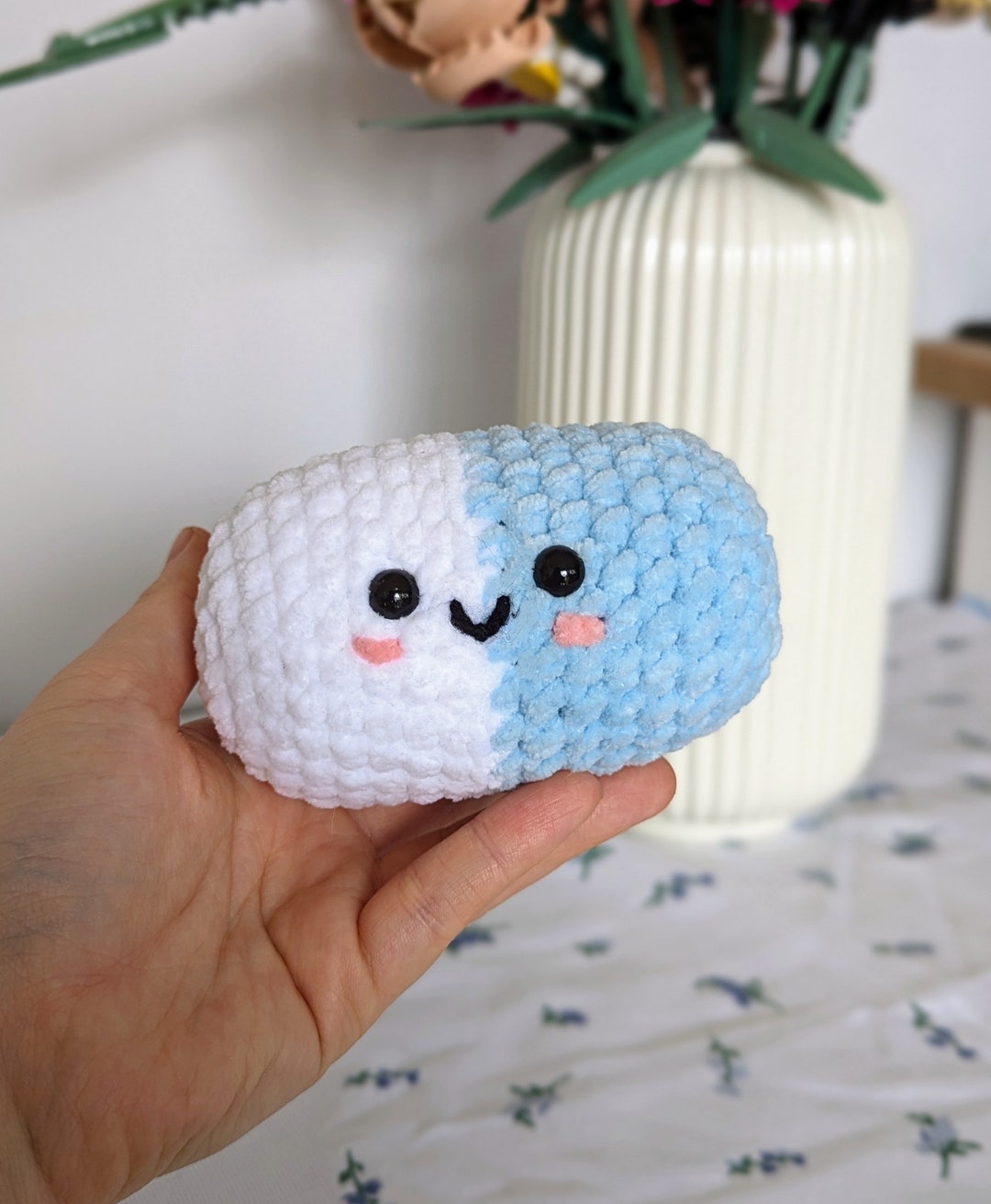 Chill Pill Plush - Super Soft Cute Crochet Amigurumi - Cuddly Toy ...