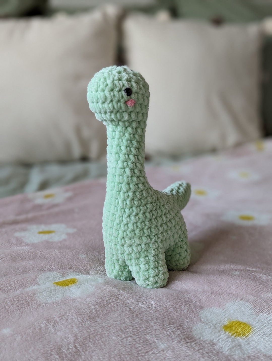 Dinosaur Plush Cuddly Toy - Super Soft Cute Crochet Amigurumi - Cuddly ...