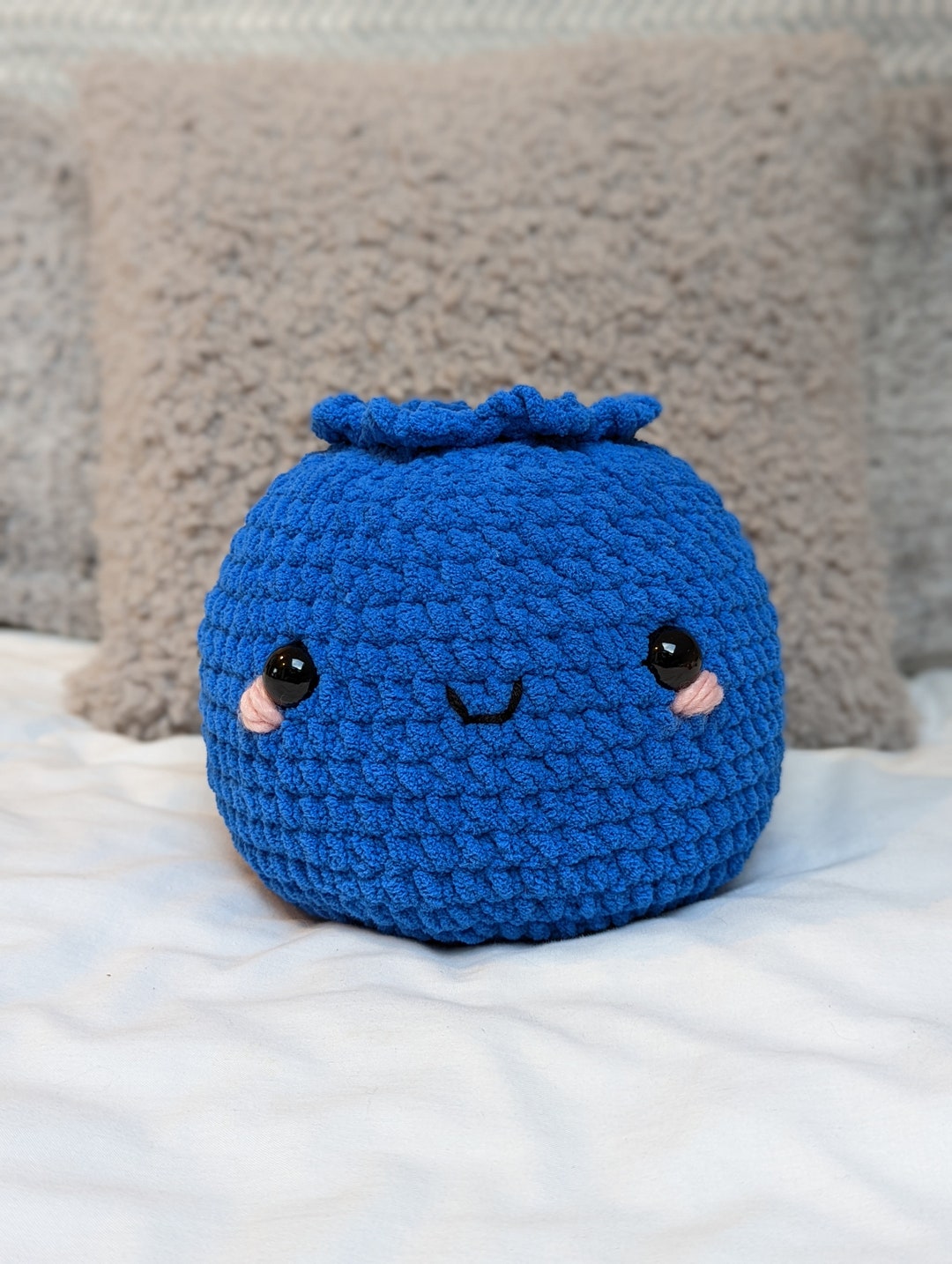 Giant Blueberry Plushie – Crochet Stuffed Animal Toy - Etsy