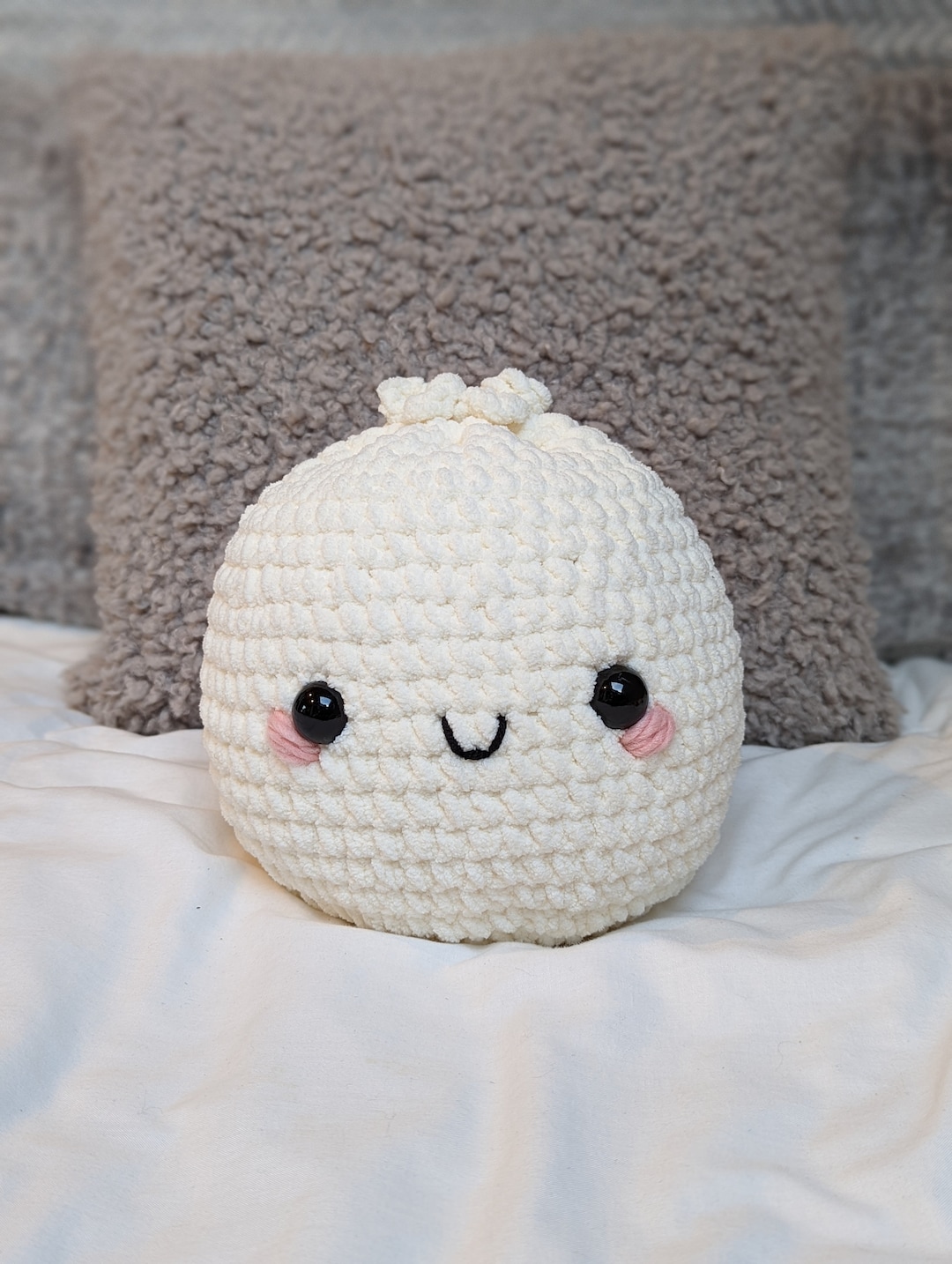 Crochet Bao Dumpling Plushie – Handmade Soft Stuffed Toy - Etsy
