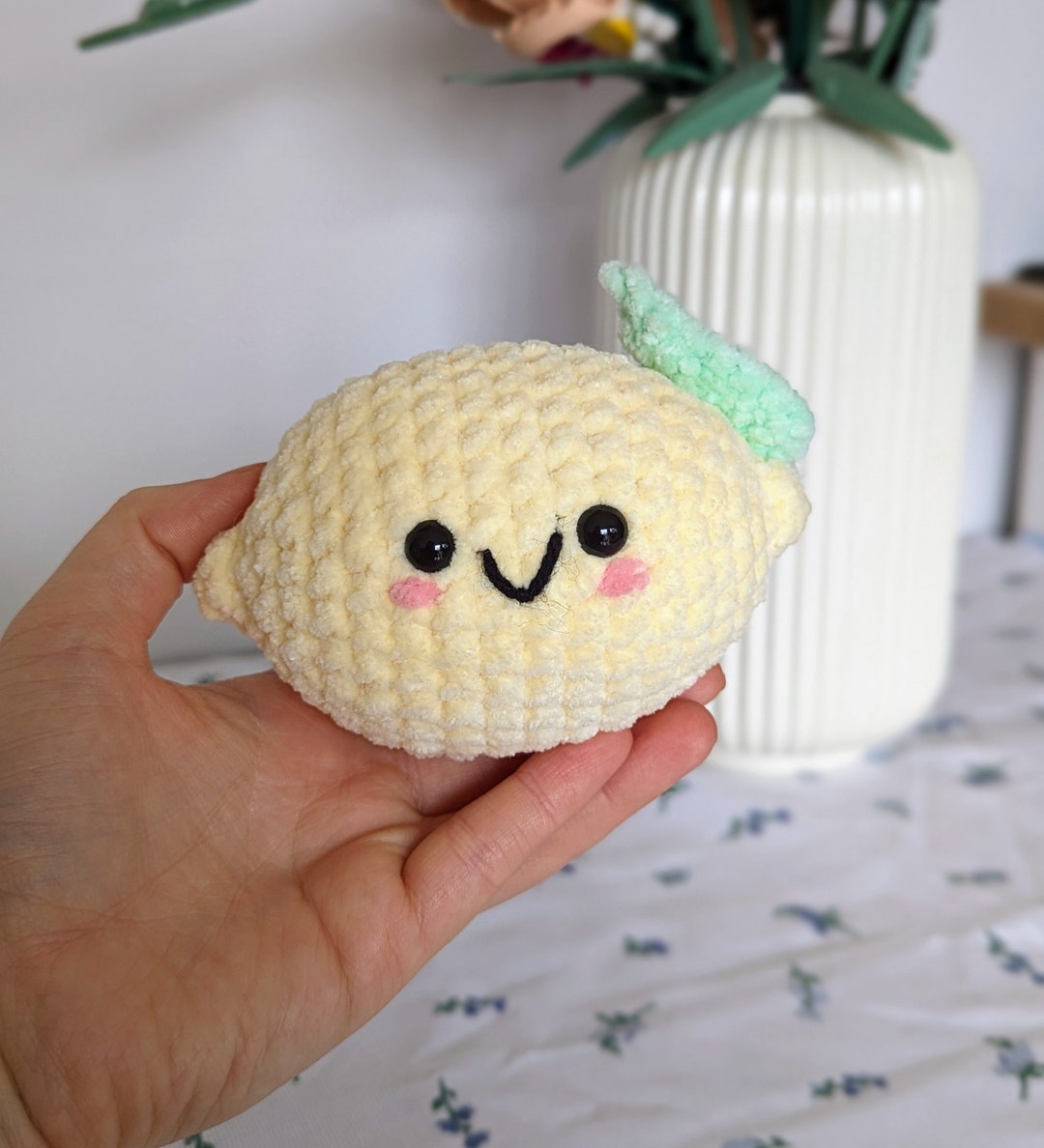 Lemon Plush - Super Soft Cute Crochet Amigurumi - Cuddly Toy Stuffed ...