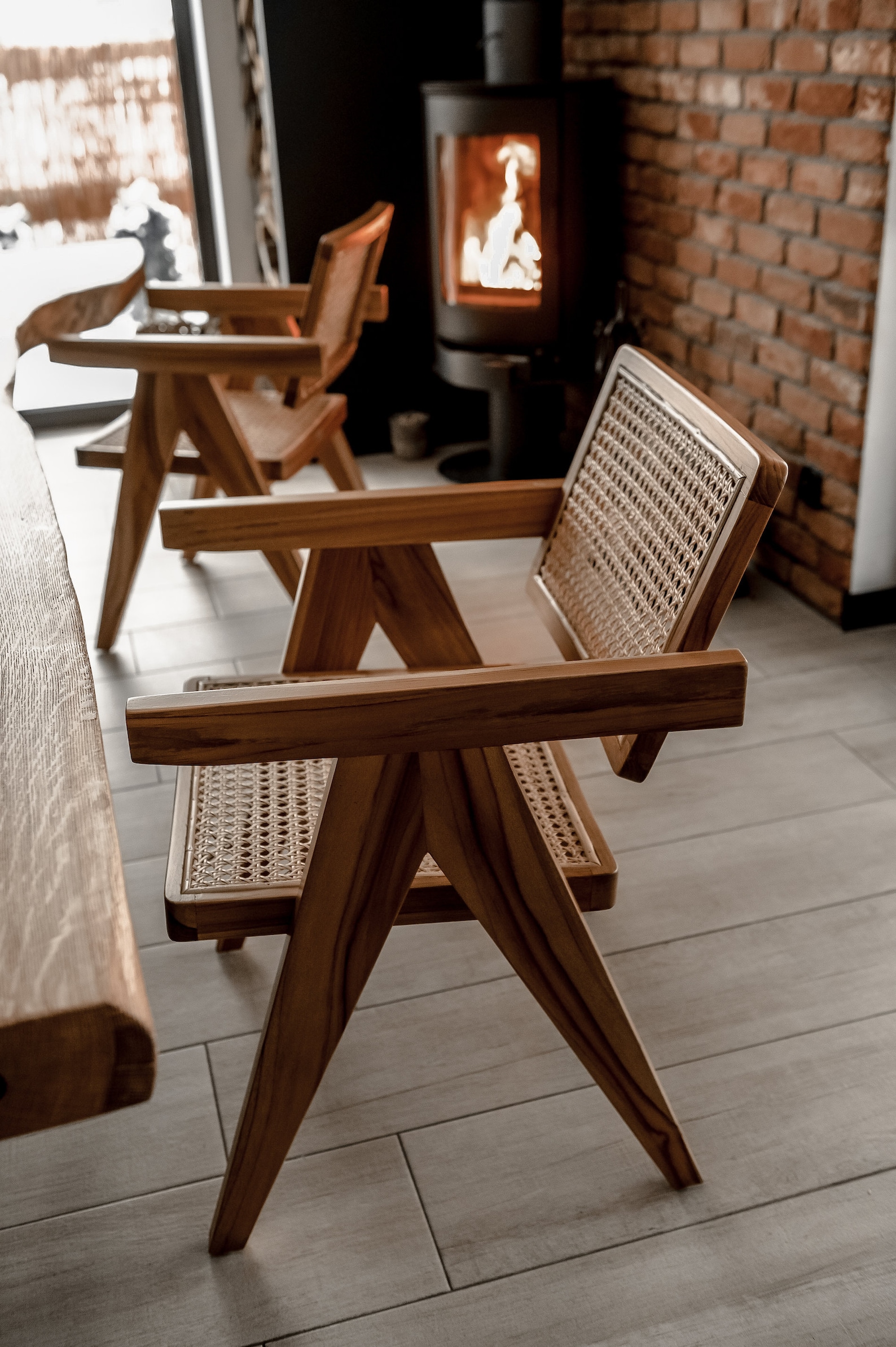 TEAK WOOD Joy Chair - Teak Wood Chair, Dining Seat, Teak Wood Arm Chair ...