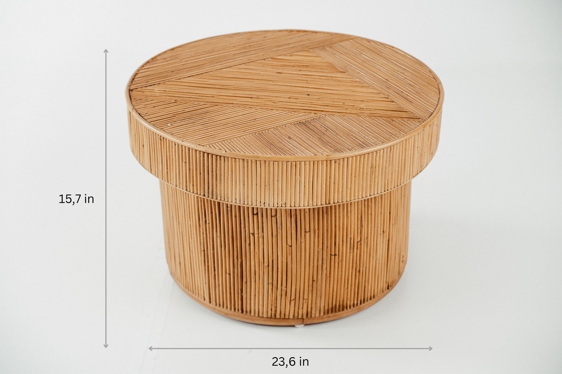 LARA ROUND TABLE Natural Rattan Table Coffee Table Rattan - Etsy