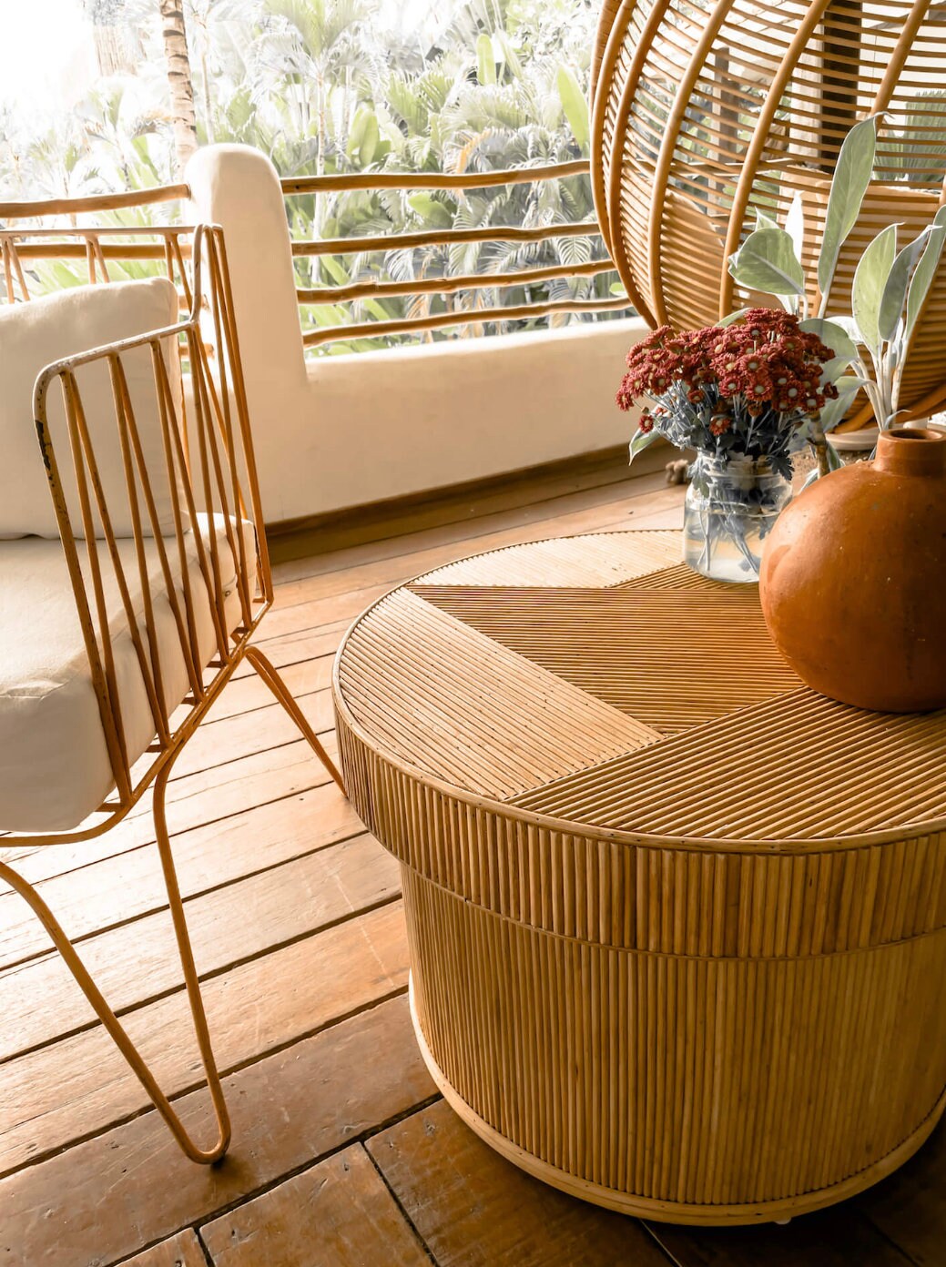 LARA ROUND TABLE Natural Rattan Table Coffee Table Rattan - Etsy