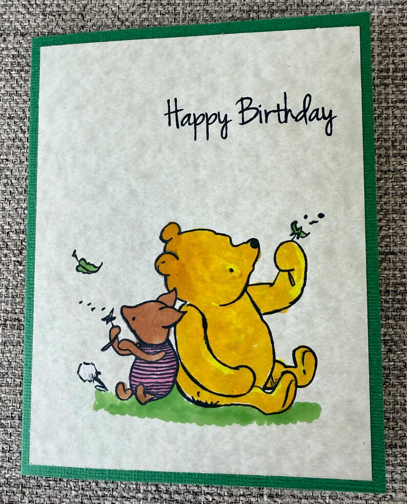 Set of 4 Winnie the Pooh Cards - Etsy