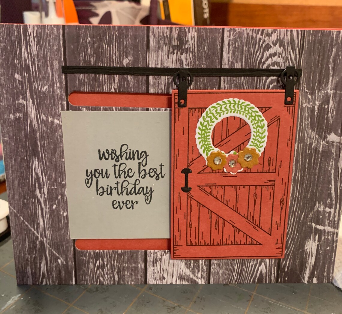 Barn Door Card | Etsy