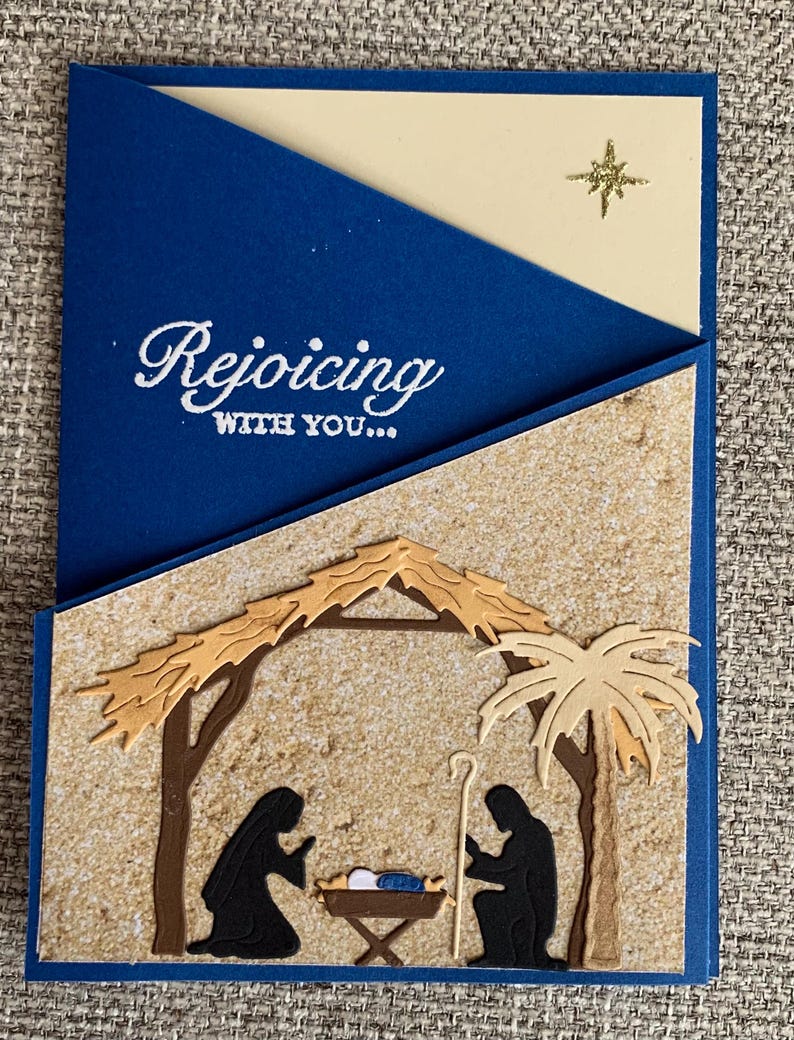 Christmas Nativity Card - Etsy
